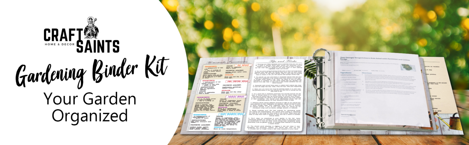 Gardening Binder, 3 Ring Full Page Organizer Kit 8.5x11'' with Seed ...