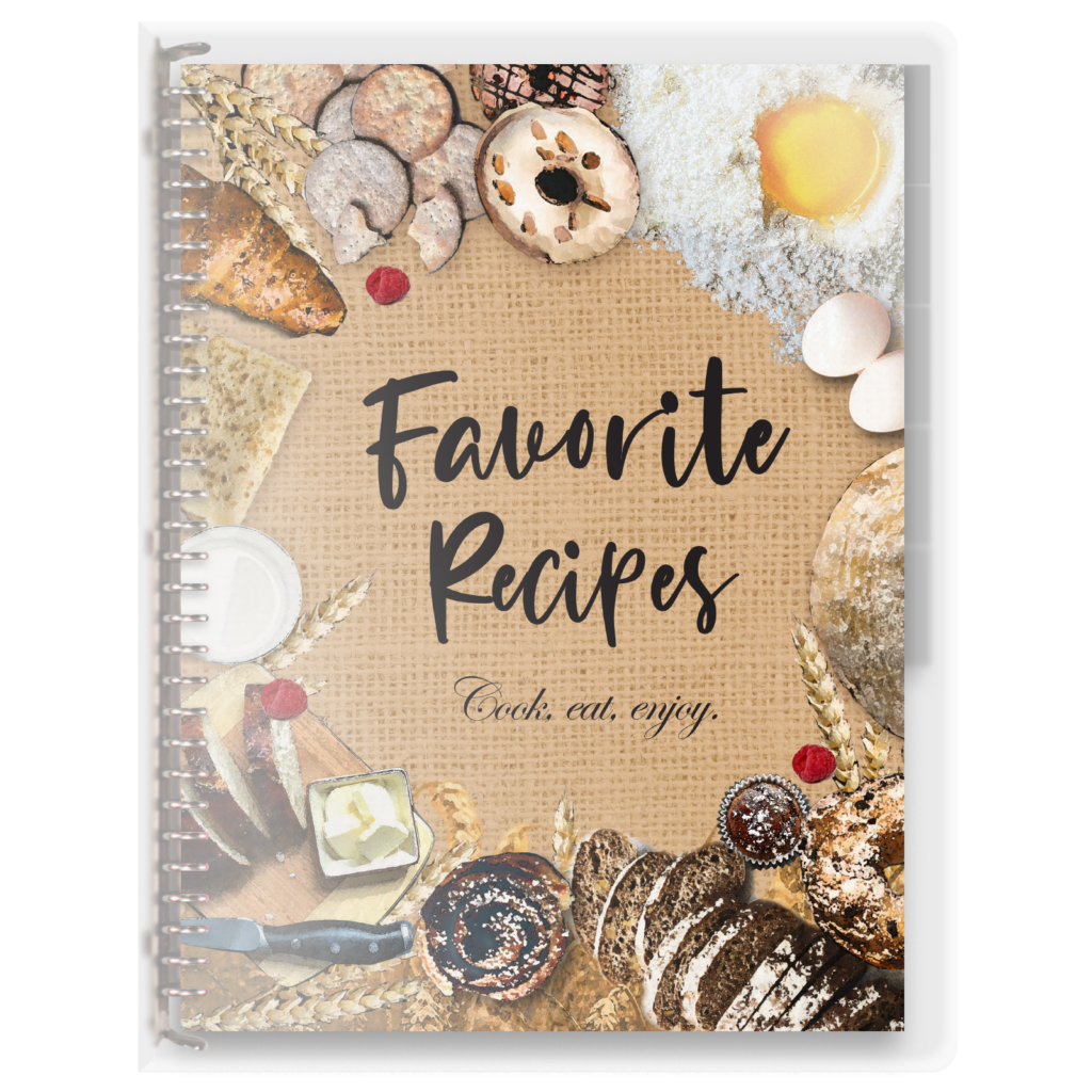 Recipe Notebook, Spiral Organizer Kit 8.5×11” (Bakery) - CraftSaints